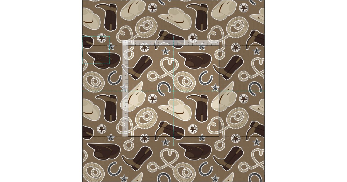 Cowboy Western Theme Fabric | Zazzle