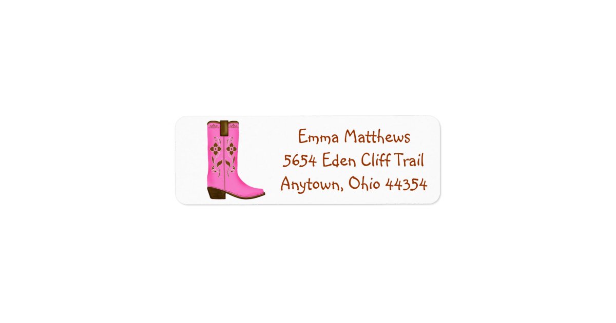 Cowboy Wild West Address Labels | Zazzle