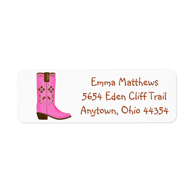 Cowboy Wild West Address Labels | Zazzle