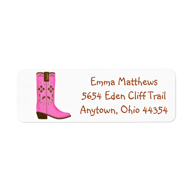 Cowboy Wild West Address Labels | Zazzle