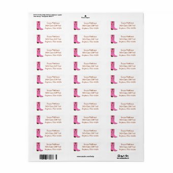 Cowboy Wild West Address Labels | Zazzle
