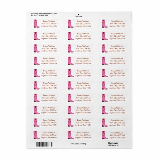 Cowboy Wild West Address Labels | Zazzle