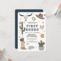 Cowboy Wild Western First Rodeo First Birthday 1st Invitation | Zazzle