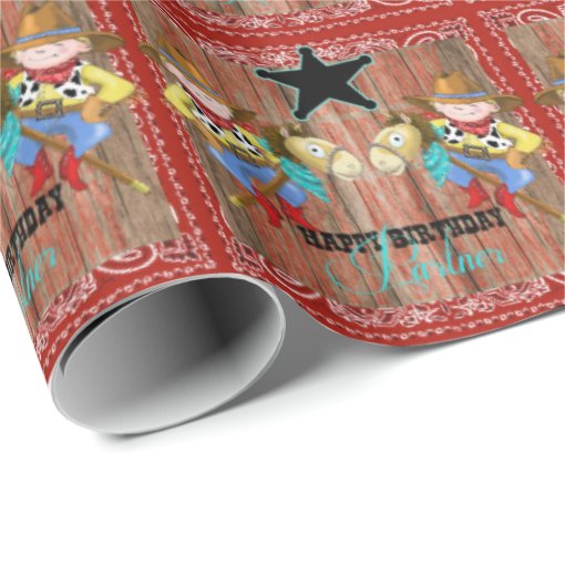cowboy wrapping paper | Zazzle