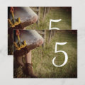 Cowgirl and Sunflower Western Wedding Table Number | Zazzle