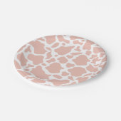 Cowgirl Birthday Party Pink Cow Print Paper Plates | Zazzle