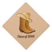 Cowgirl Boots Graduation Year Customizable Graduation Cap Topper | Zazzle