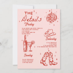 Cowgirl Disco Bachelorette Rodeo Weekend Invitation | Zazzle