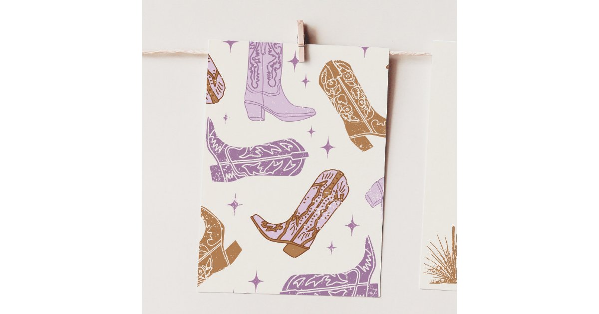 Cowgirl "End Piece" High Chair Bunting Banner Card | Zazzle