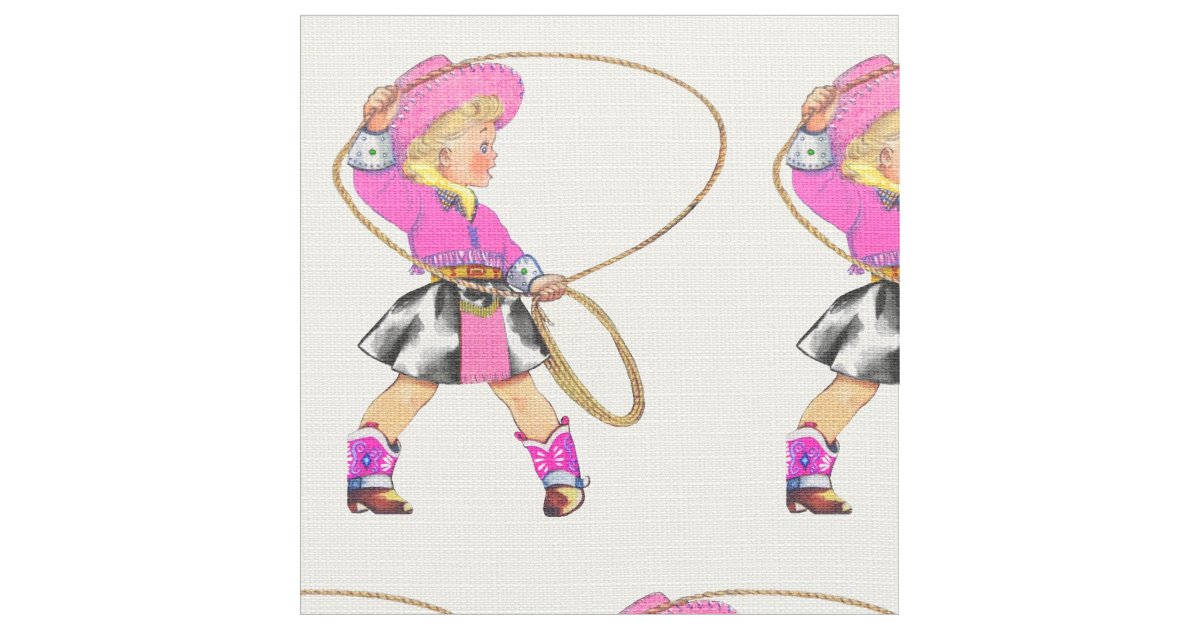 Cowgirl Fabric | Zazzle