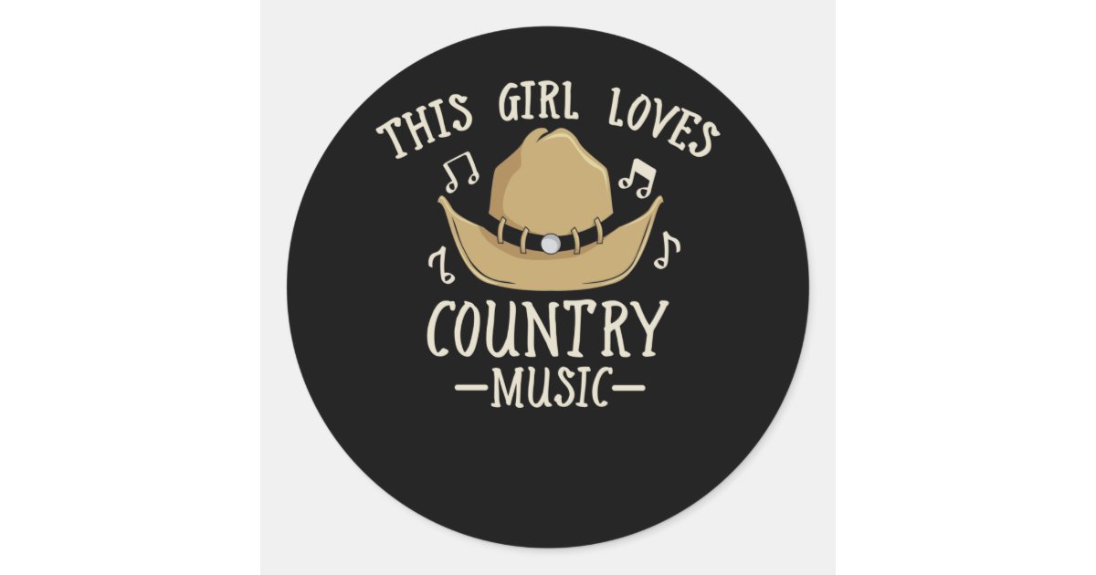 Cowgirl Female Country Music Lover Western Dancing Classic Round ...