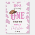 Cowgirl First Rodeo Birthday Party Welcome Sign | Zazzle