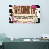 Cowgirl, Pink Birthday, Welcome Banner | Zazzle