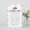 Cowgirl Rodeo Western Alphabet Baby Shower Game Stationery | Zazzle