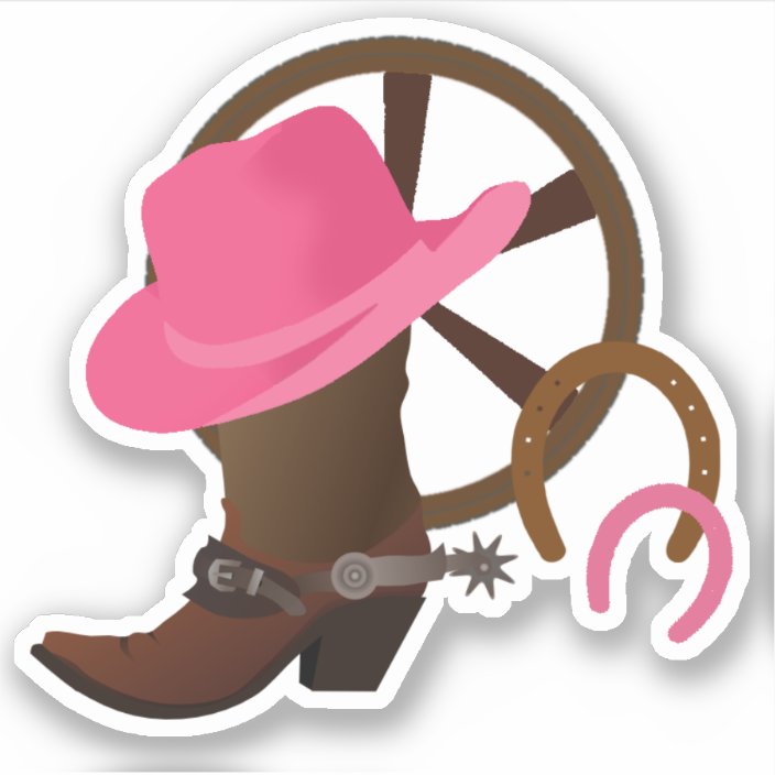 Cowgirl Vinyl Sticker | Zazzle.com