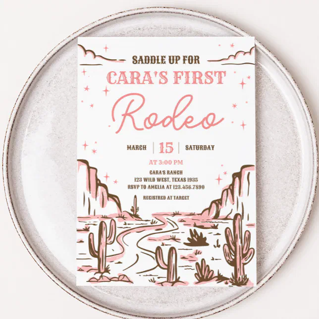 Cowgirl Wild West Rodeo Birthday Party Invitation | Zazzle