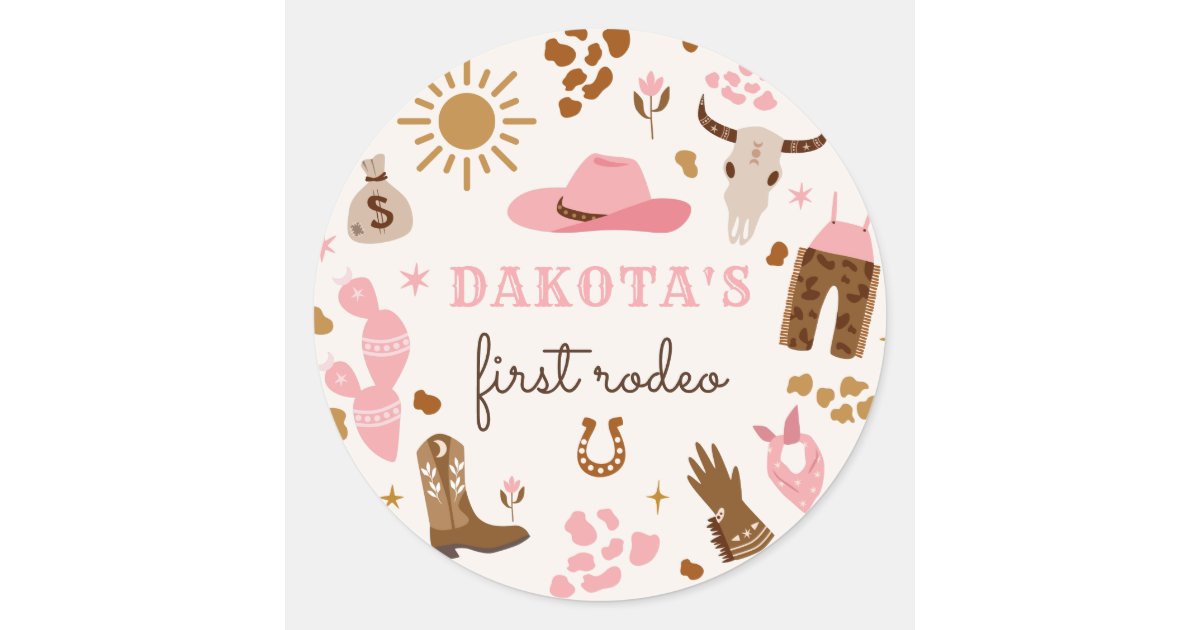 Cowgirl Wild West Rodeo Ranch Birthday Party Decor Classic Round ...