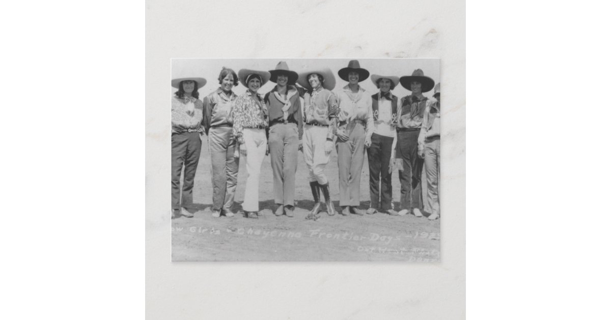 Cowgirls at Cheyenne Frontier Days, 1929. Postcard | Zazzle