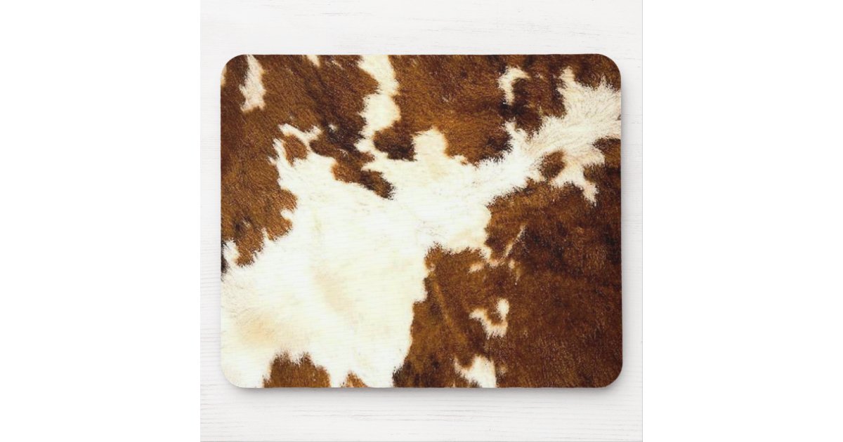 Cowhide Print Cowboy Up! Mouse Pad | Zazzle