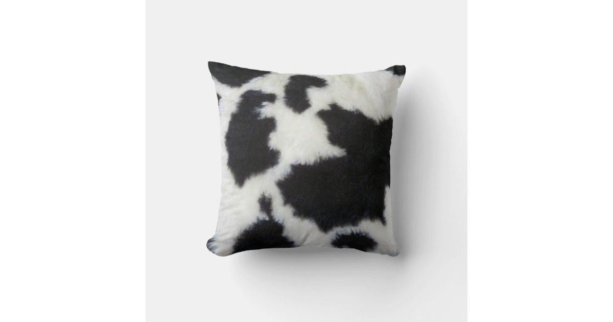 Cowhide Throw Pillow | Zazzle