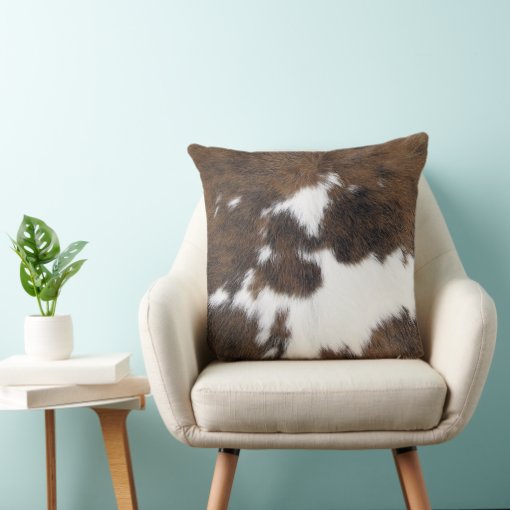 Cowhide Throw Pillow | Zazzle