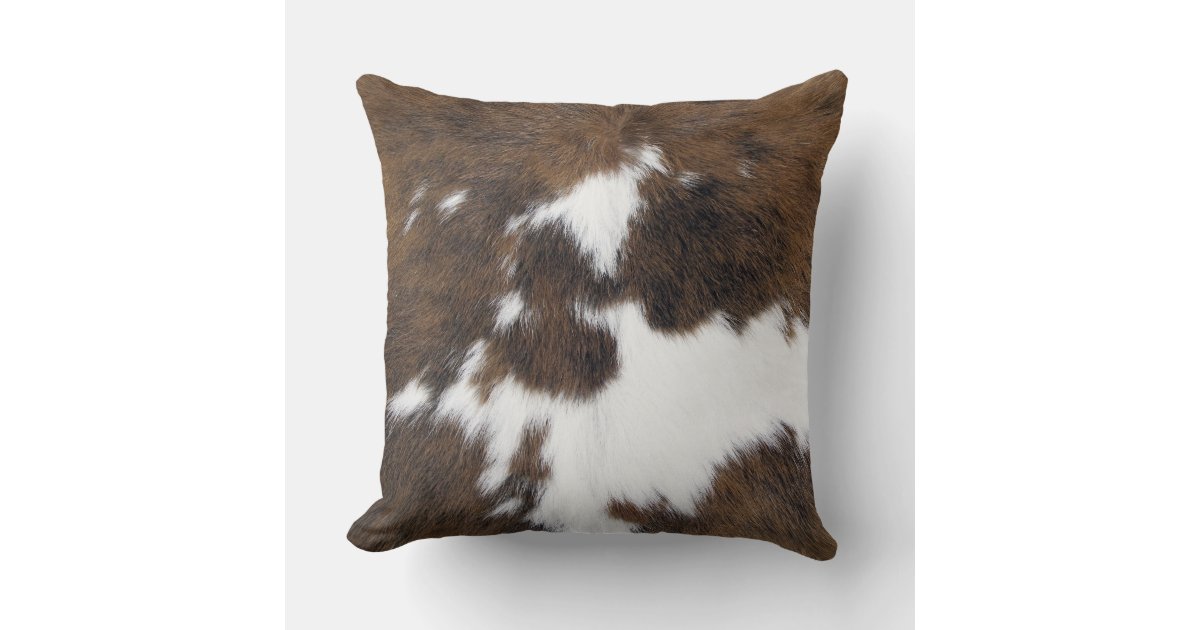 Cowhide Throw Pillow | Zazzle