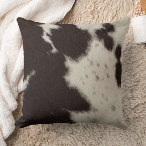 Cowhide Throw Pillow | Zazzle