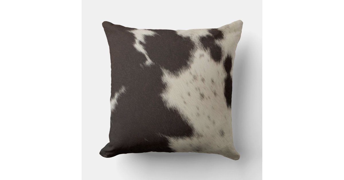 Cowhide Throw Pillow | Zazzle