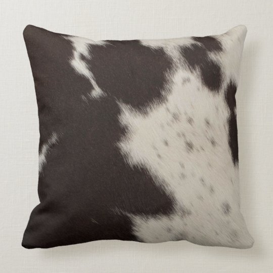 Cowhide Throw Pillow | Zazzle.com