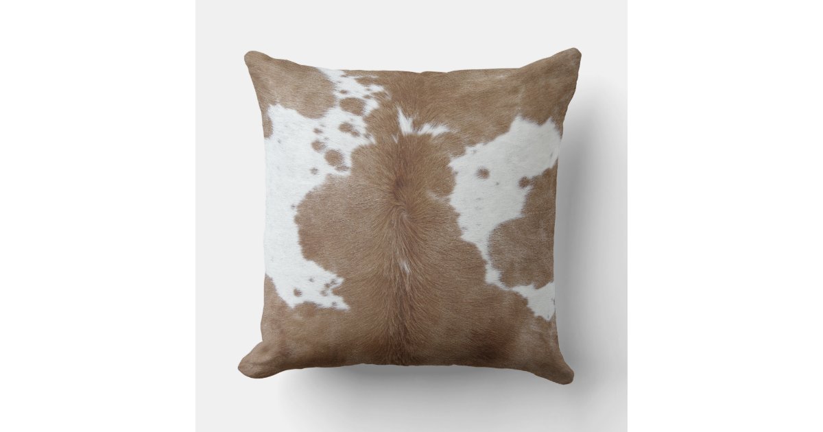 Cowhide Throw Pillow | Zazzle