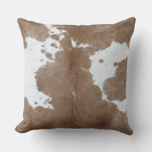 Cowhide Throw Pillow | Zazzle