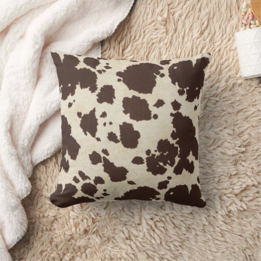 Cowhide Throw Pillow | Zazzle