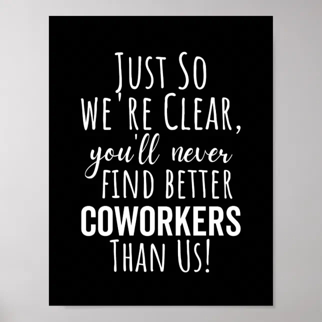 Coworker Goodbye | Coworker Moving | Leaving Gift Poster | Zazzle