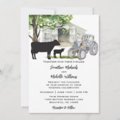 Cows and Tractor Country Farm Wedding Invitation | Zazzle