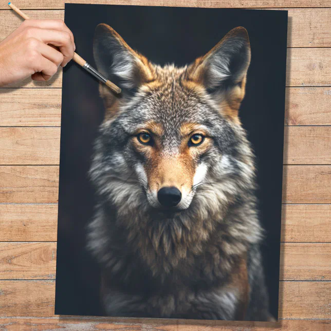 Coyote 4 Decoupage Paper | Zazzle