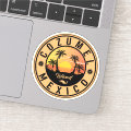 Cozumel Mexico island Retro Sunset Souvenirs Sticker | Zazzle