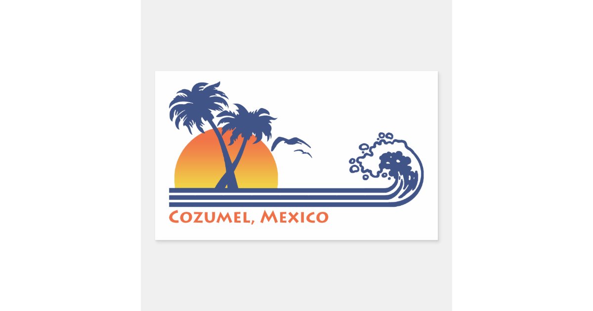 Cozumel Mexico Rectangular Sticker | Zazzle