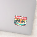 Cozumel Mexico Retro Emblem Sticker | Zazzle