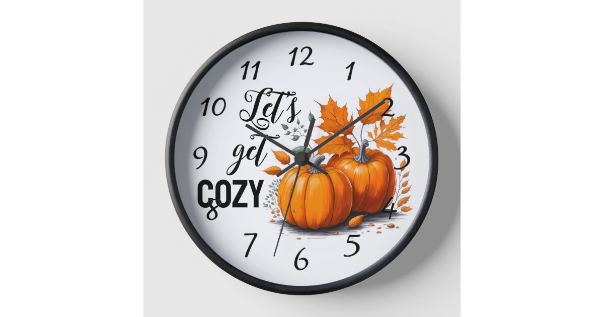 Cozy Autumn Clock | Zazzle