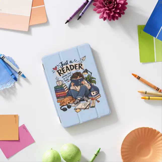 Cozy Book Lover Reading Illustration iPad Mini Cover | Zazzle