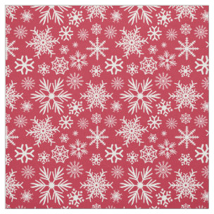 Red Christmas pattern Fabric | Zazzle