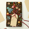 Cozy Cocoa and Mittens Cute Holiday Christmas Wrapping Paper | Zazzle