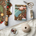 Cozy Cocoa and Mittens Cute Holiday Christmas Wrapping Paper | Zazzle