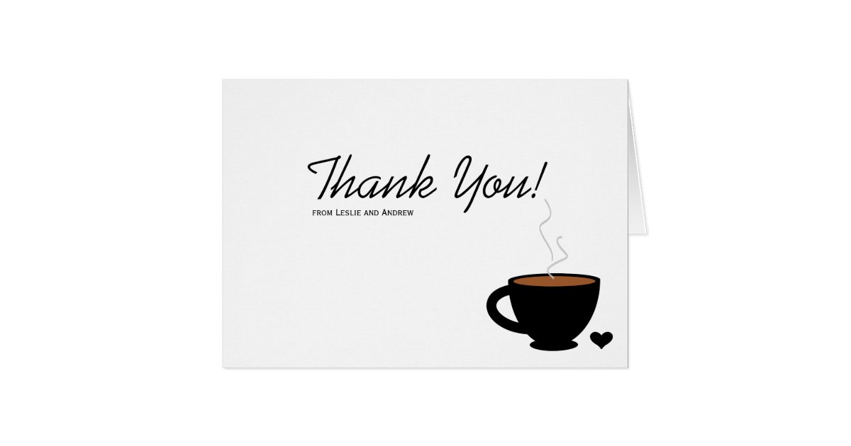 Cozy Coffee Love Thank You Note Card | Zazzle.com