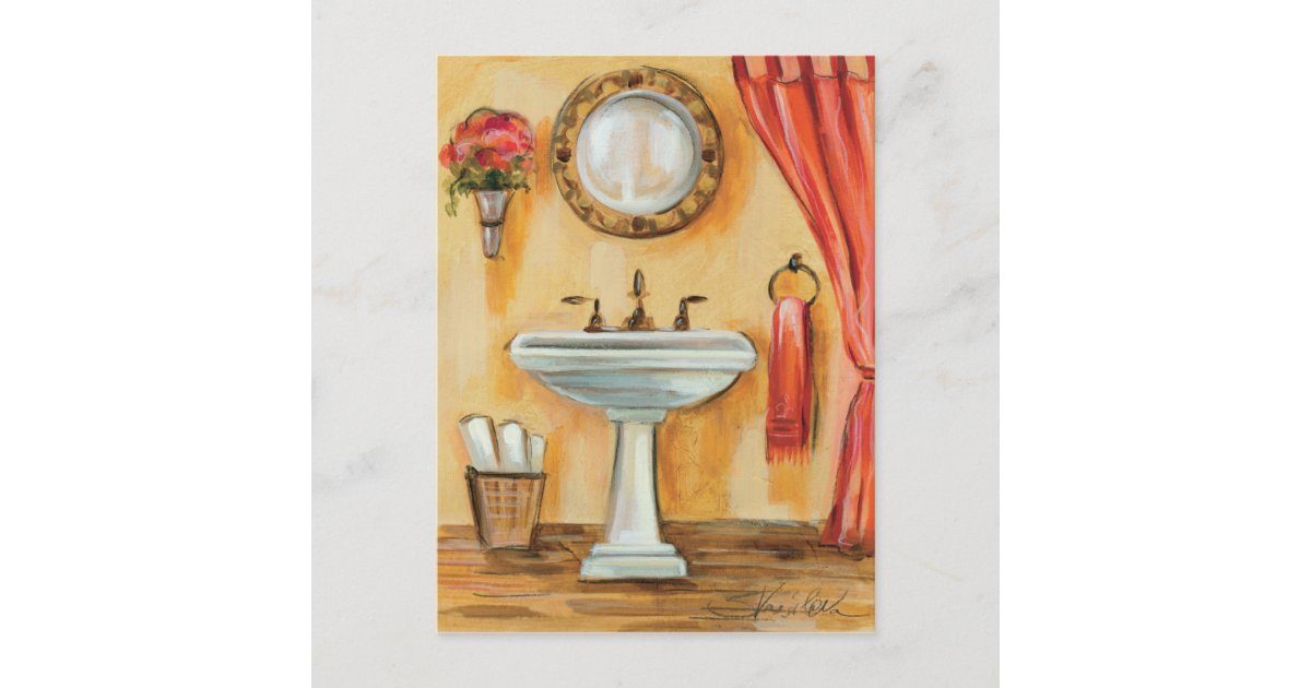 Cozy Contemporary Bathroom Postcard | Zazzle
