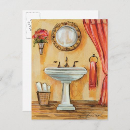 Cozy Contemporary Bathroom Postcard | Zazzle