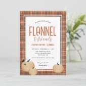 Cozy Flannel and Friends Friendsgiving Dinner Invitation | Zazzle