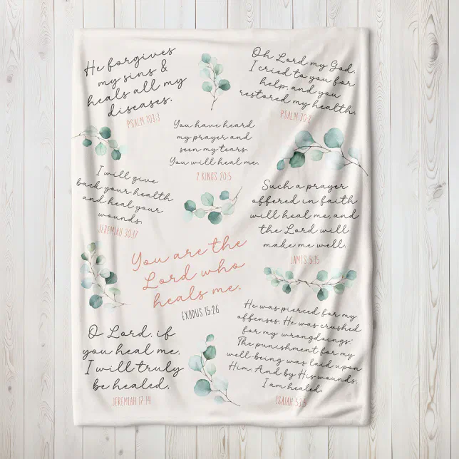Cozy Healing Scriptures Prayer I Christian Gift I Sherpa Blanket | Zazzle