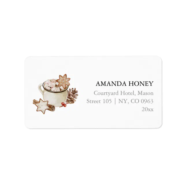 Cozy Holiday Wishes Label | Zazzle