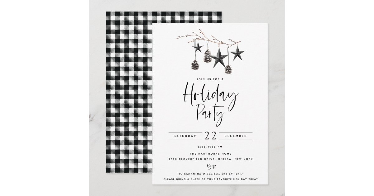 Cozy Nature Holiday Party Invitation | Zazzle